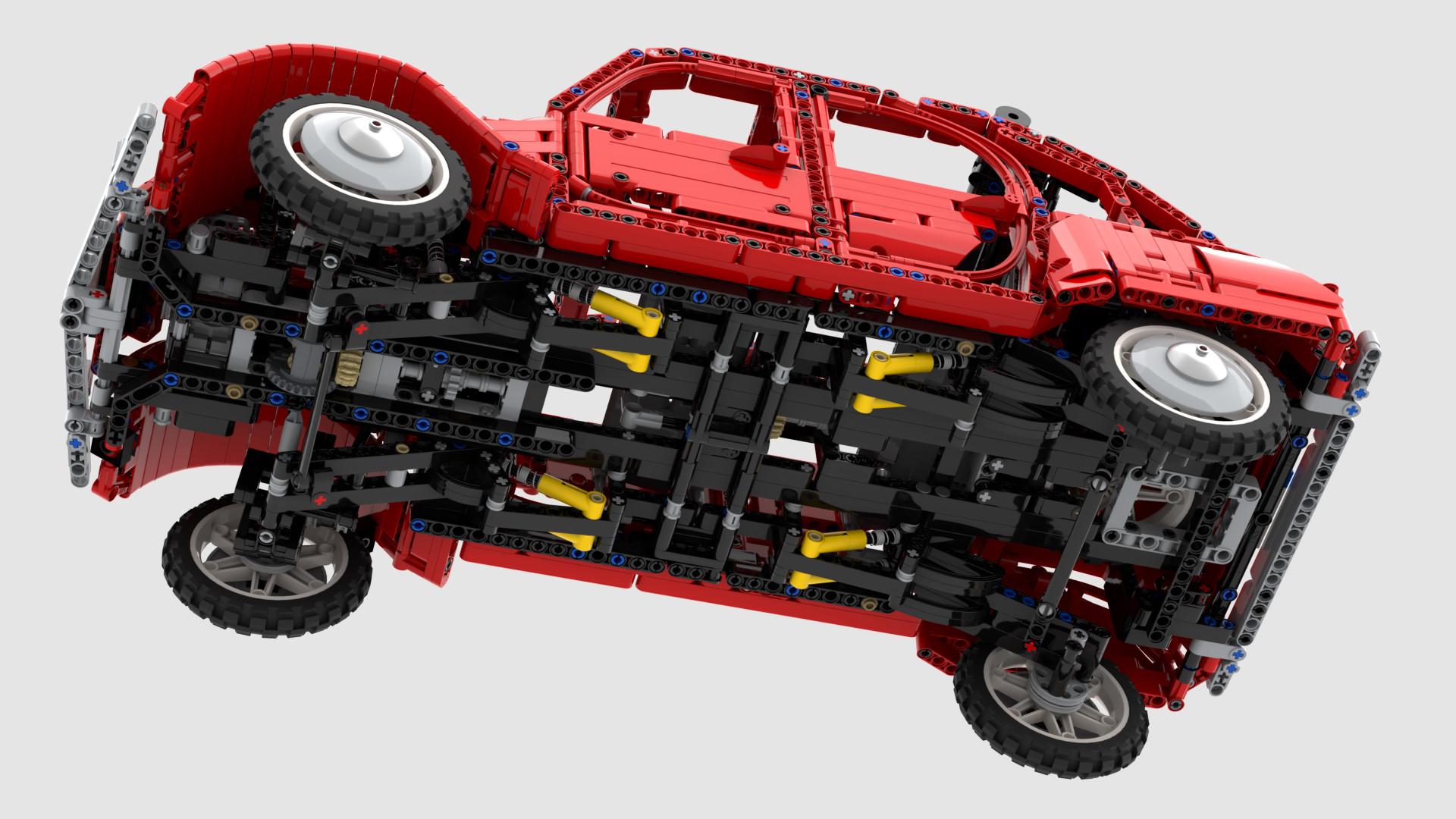 LEGO MOC Citroen 2CV Red (Enhanced) by Nico71 | Rebrickable - Build ...