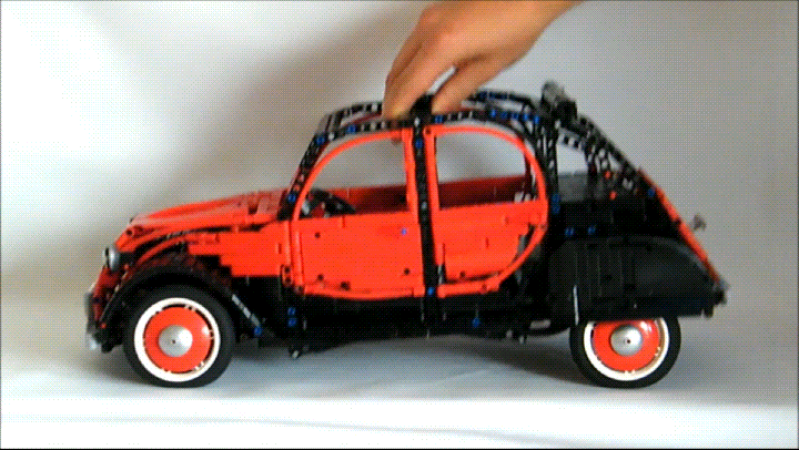 LEGO MOC Citroen 2CV Red (Enhanced) by Nico71 | Rebrickable - Build ...